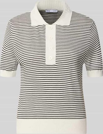 Mango Poloshirt mit gerippten Abschl&uuml;ssen