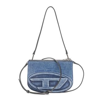 Diesel Femme, Sacs, Bleu, Taille: ONE Size Denim D Logo Shoulder Bag