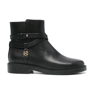 Michael Kors Schwarzer Flacher Kn&ouml;chelstiefel f&uuml;r Frauen - - Shoes - Damen - Schwarzk - 37 1/2 EU