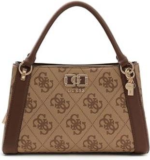 Guess sac &agrave; main sac &agrave; &eacute;paule bandouli&egrave;re Karnilla Logo Girlfriend Satchel Latte Logo/Brown marron clair
