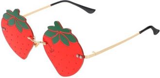 Valiclud de Soleil sans Monture Motif Fraise pour Femmes Légères et Stylées pour Fêtes Voyages et Usage Quotidien