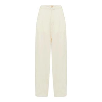 Laneus Femme, Pantalons, Beige, Taille: 36 FR Viscosa Pants