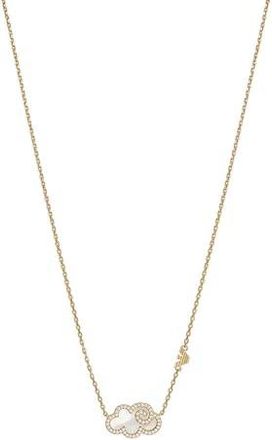 Emporio Armani Collier pendentif en laiton, dor&eacute;, pour femme, EGS3060710