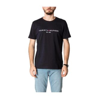 Tommy Hilfiger Cotton T-Shirt - - Tops - Herren - Blau - 2XL
