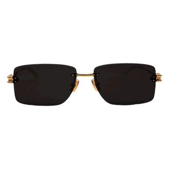 Bottega Veneta Rechteckige Sonnenbrille - - Accessories - Herren - Gelb - 58 MM