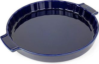 Peugeot Moule à Tarte en céramique 30 cm - Garanti 10 - Fabrication Française - Coloris Bleu