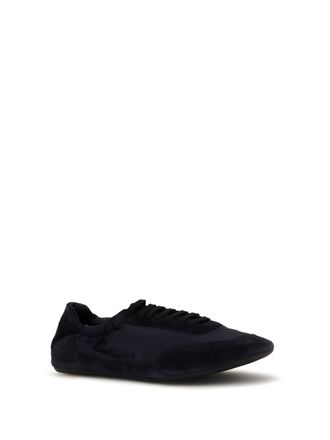 Prada Mens Collapse Sneakers Re-Nylon And Suede Blu Sole: Rubber