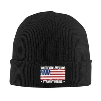 Generic L&agrave; O&ugrave; La Loi SArr&ecirc;te, La Tyrannie Commence. Femme Homme Bonnet De P&ecirc;cheur Coupe-Vent Watch Cap Chaud Bonnets Tricot&eacute; pour Course &Agrave; Pied Ski Le Quotidi