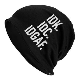 Generic Doux Bonnet dhiver Tricot&eacute;, Jen Sais Rien, Je men fiche., Slouch Beanie Tricot&eacute;, Bonnet Chapeau Tricot pour Femme, Ski, Adultes