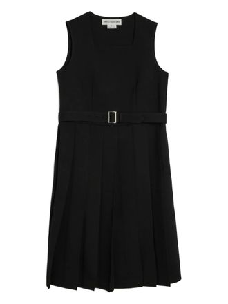 Comme Des Garçons robe mi-longue Gabardine à taille ceinturée - Noir
