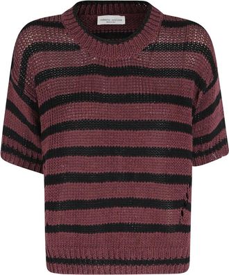 Roberto Collina Femme, Pulls, Rouge, Taille: 40 FR Girocollo MC Riga