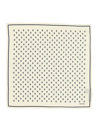 Tom Ford Mens Scarfs White Mulberry Silk