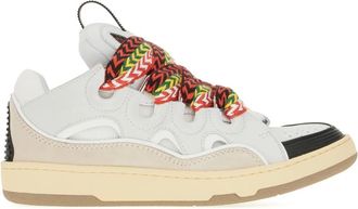 Lanvin Homme, Chaussures, Blanc, Taille: 40 EU Curb Leather Baskets