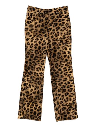 BA&SH Hose mit Animal-Print - Braun