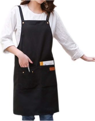 A.Monamour Sch&uuml;rzen Kochsch&uuml;rzen K&uuml;chensch&uuml;rzen Latzsch&uuml;rze Aus Baumwolle Mit Gekreuzten Tr&auml;gern F&uuml;r Damen Home K&uuml;che Garten Salon Cafe Malerei Kunstwerk Sch&uuml;rze