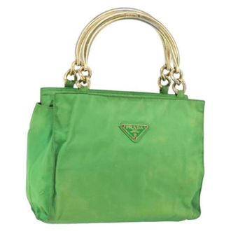 Prada Tote Bag en Nylon Pre-owned - Femme - Pre-owned - Vert - Taille: ONE Size