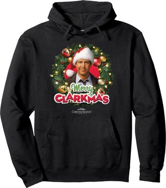WB Warner Bros. Christmas Vacation Merry Clarkmas Unisex Hoodie Schwarz M Winter Klassisch