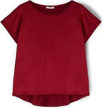 Motivi Femme, Blouses et Chemises, Rouge, Taille: 40 FR T-shirt bicolore en m&eacute;lange de coton