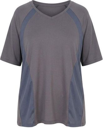 Ulla Popken T-Shirt Funktionsshirt schnelltrocknend Halbarm recycelt