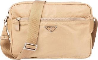Prada Crossbody Bags - Prada Beige Nylon Triangle Crossbody Bag - Gr. unisize - in Beige - für Damen