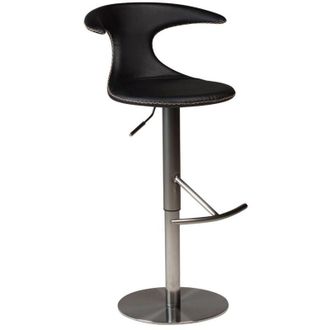 ebuy24 Flair Dan-Form Barhocker H&ouml;henverstellbar Echtes Leder schwarz