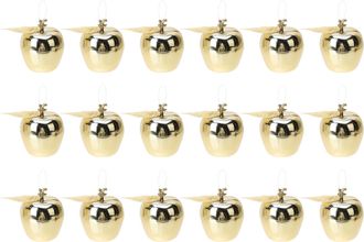 Cabilock 24Stücke Christbaumkugel Apfel Weihnachtsbaumschmuck deko äpfel Weihnachten Gold für Tannenbaum Weihnachten Ornamente Dekoration Gold