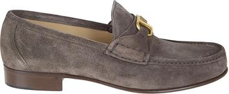 Valentino Garavani Homme, Chaussures, Gris, Taille: 43 1/2 EU VLogo Signature Loafer en cuir fendu