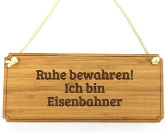 Mr. & Mrs. Panda Türschild Eisenbahner - Geschenk, Geschenkidee, Landhaus, Studium, Diplom, Holztafel, Wandschild, Graviert, Schenken, Shabby, Schild, Küchenschild, Ho