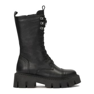 Kazar Leder-Stiefeletten mit hohem Schaft - - Shoes - Damen - Schwarzk - 41 EU