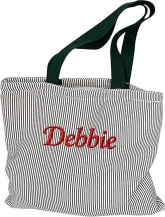 Generic Sac fourre-tout personnalis&eacute; avec texte/nom, sac &agrave; bandouli&egrave;re personnalis&eacute; pour la plage, le travail, le pique-nique, la f&ecirc;te, Noir, Taille unique