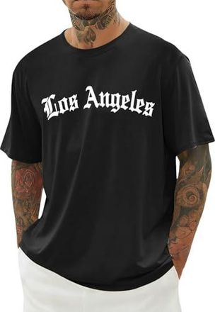 Generic T-shirts &agrave; col rond &agrave; manches courtes pour homme - L&eacute;ger - Pour les loisirs - Confortable et respirant - Extensible - Disponible dans de nombreuses co