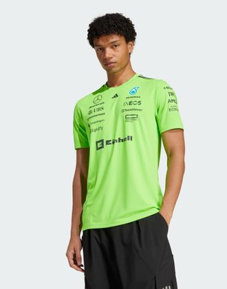 adidas Mercedes Amg Petronas Formula One Team Set Up - T-shirt - Vert solaire et noir