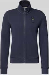 Blauer Sweatjacke mit Stehkragen Modell City New