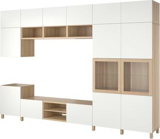 IKEA BEST&Aring; TV-Komb. mit Vitrinent&uuml;ren