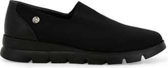 Melluso Mocassin Confortable pour Femme en Tissu &eacute;lastique Noir 055055 36