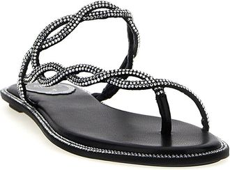 Rene Caovilla Braid Sandals - Black
