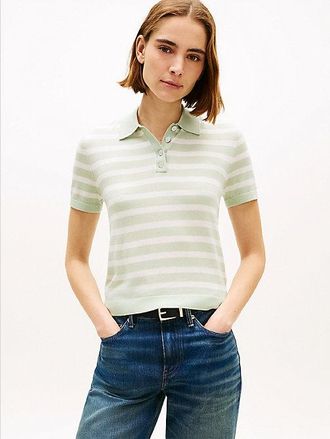 Tommy Hilfiger Polo &agrave; manches courtes avec soie