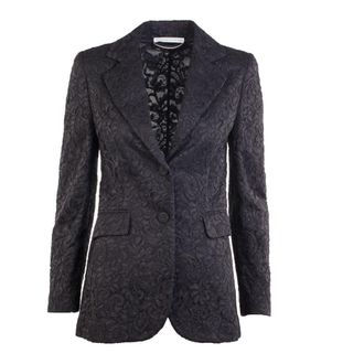 Ermanno Scervino Schwarzer Spitzenblazer - - Jackets - Damen - Schwarzk - XS