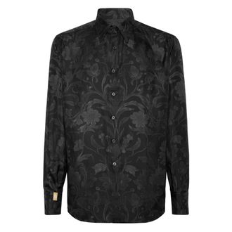 Billionaire Boys Club Silk Gold Cut Shirt Baroque - - Shirts - Herren - Schwarzk - 2XL