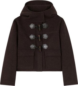 Ganni Duffle Coat Mini - - Jackets - Damen - Braun - S