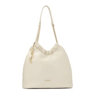 Kazar Cremefarbene Handtasche mit lockerem Schnitt und zwei Henkeln - - Bags - Damen - Beige - ONE SIZE