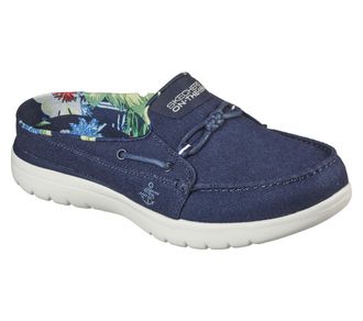 Skechers Damen On-The-go Flex-Salzwasser Bootsschuh, Marineblau, 39.5 EU Schmal