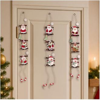 Com-Four 3X d&eacute;corations &agrave; Suspendre pour No&euml;l - Figurines &agrave; Suspendre en Feutre - Bonhomme de Neige, p&egrave;re No&euml;l et Renne &agrave; accrocher au Mur et &agrave; la fen&ecirc;tre (3 p