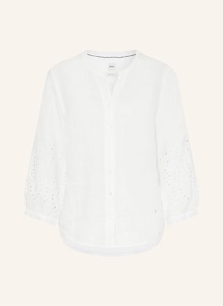 Brax Brax Leinenbluse Velia Mit Lochspitze weiss