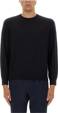 Theory Homme, Pulls, Bleu, Taille: S Pull Col Rond en Laine Royale