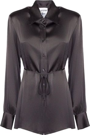 Semicouture Femme, Blouses et Chemises, Brun, Taille: 40 FR Chemise en m&eacute;lange de soie