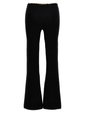 Alexander Wang Gold Nameplate Chain Trousers - Black
