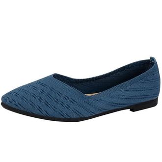 Generic Chaussures plates d&eacute;contract&eacute;es en maille pour femme - &Eacute;l&eacute;gantes - Bout pointu - Couleur unie - Respirantes - L&eacute;g&egrave;res et confortables - Pour le travai
