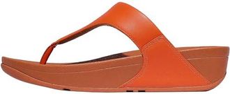 FitFlop Womens Lulu Leather Toepost Sandal, Satsuma, 38 EU