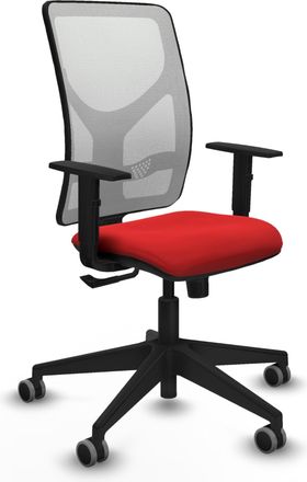 Piqueras y Crespo Schreibtischstuhl mit Rollen aus Parkett, mit 1D-Armlehnen, h&ouml;henverstellbare Lendenwirbelst&uuml;tze, ausgestattet mit 3 Positionen und Schneideschaum, We